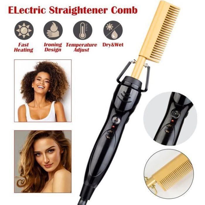 GK11782-Peigne Chaud Peigne Cheveux Peigne Lissant Peigne Chauffant Peigne LisseurPeigne ...