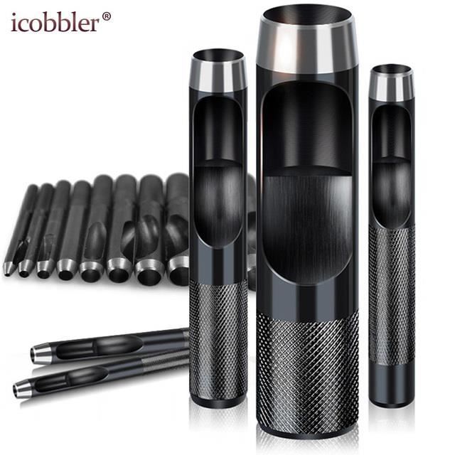 POINCON,4mm--Poinçon rond en acier pour l'artisanat du cuir, trou creux ...