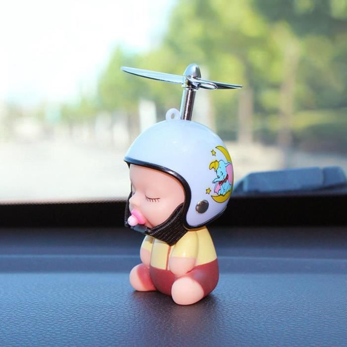 Klaxon de velo,03--joli tableau de bord de voiture avec casque et ...