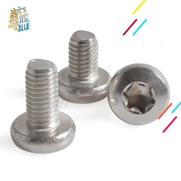 M2 50pcs-4mm -Vis Torx à tête ronde en acier inoxydable 304, GB2672 SUS304 M2 M2.5 M3 M4 M5 M6 ...