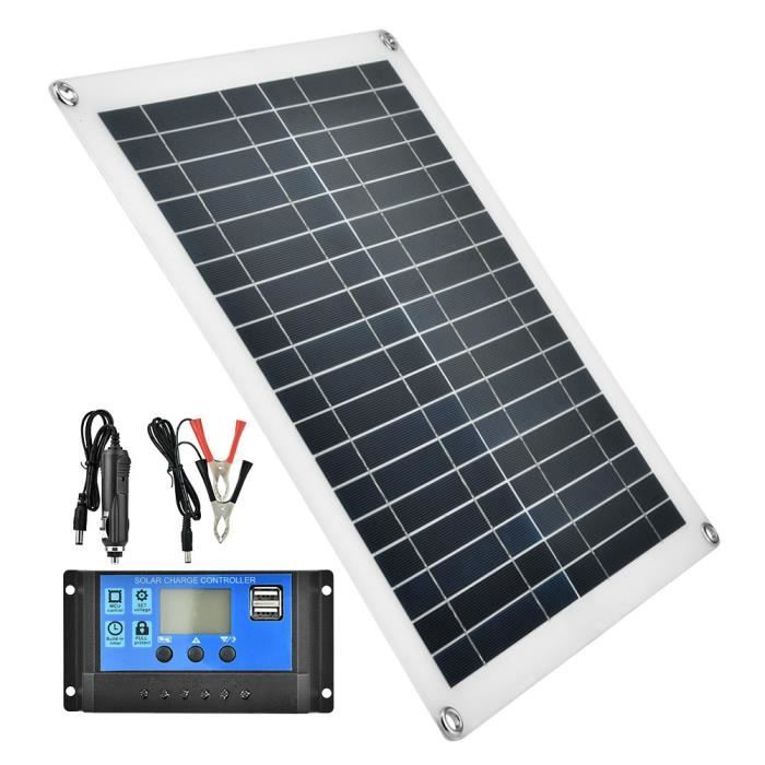 Kit de panneau solaire monocristallin 20 W, chargeur de batterie de ...