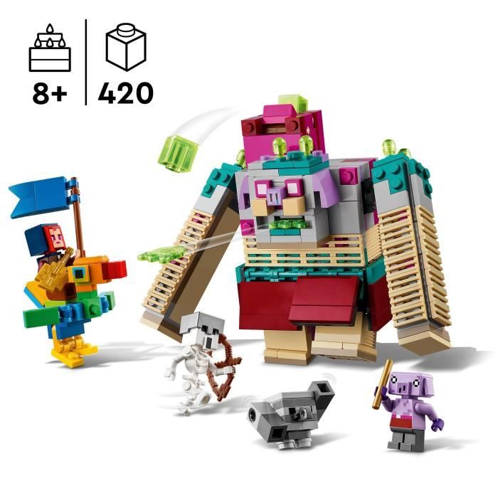LEGO® 21257 Minecraft Legends L’Attaque du Dévoreur, Jouet de ...