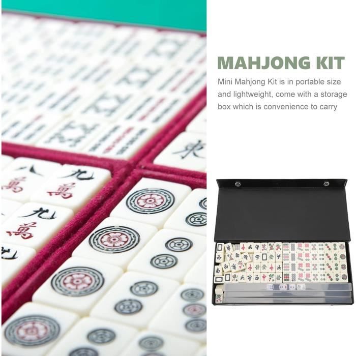1 Jeu De Voyage Mini Mahjong Set Version Traditionnelle Chinoise Jeu ...