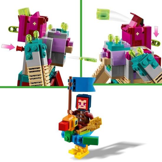 LEGO® 21257 Minecraft Legends L’Attaque du Dévoreur, Jouet de ...