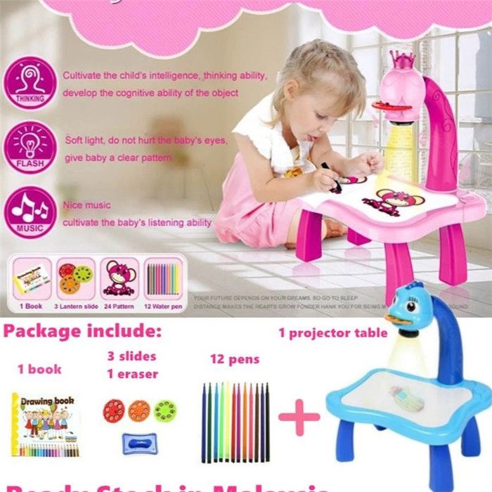 Table De Dessin Pour Enfants Avec Projecteur Coloré, Jouet Éducatif ...