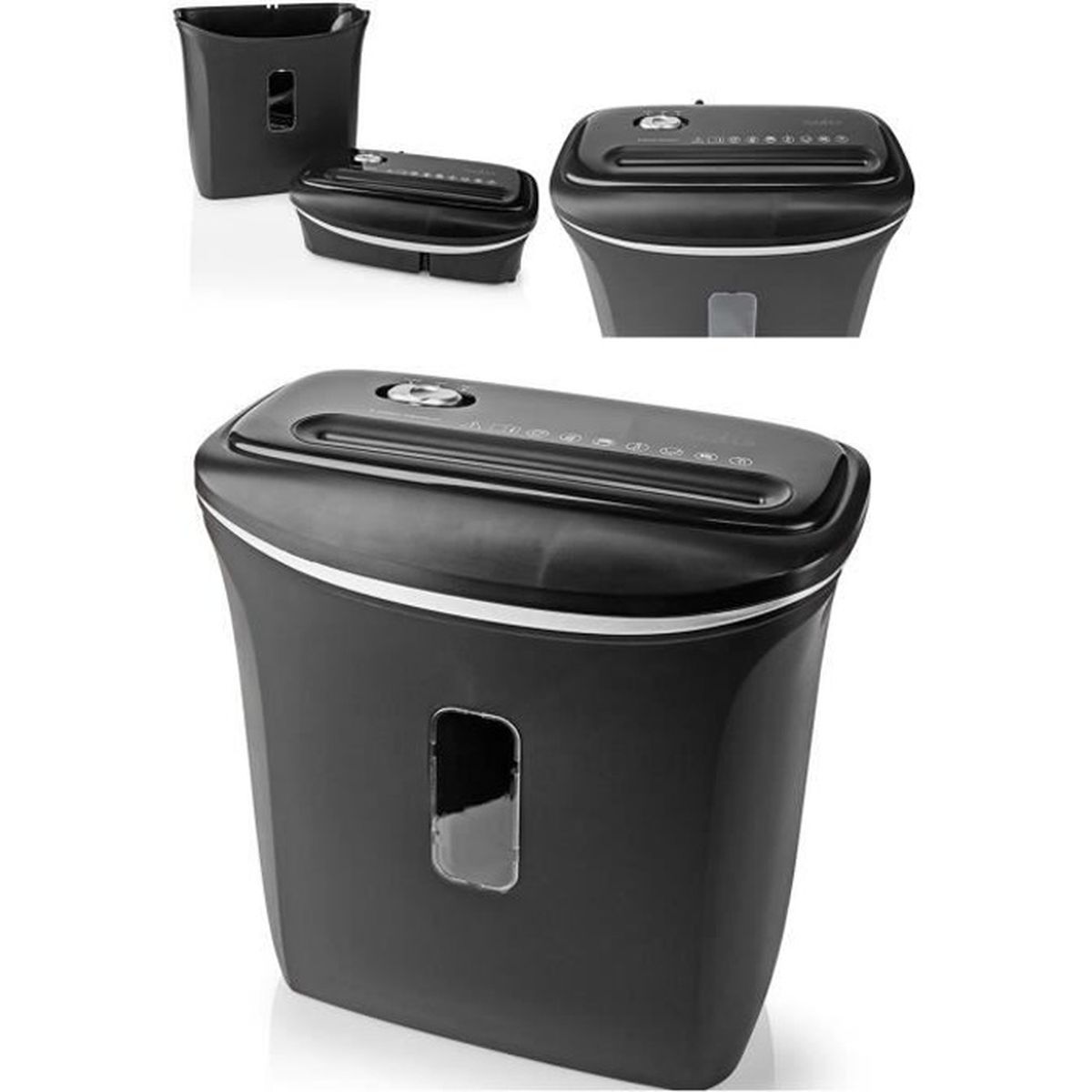 Destructeur Déchiqueteuse de papier 12L 300W 6x A4 pages 10 220 mm 300 ...