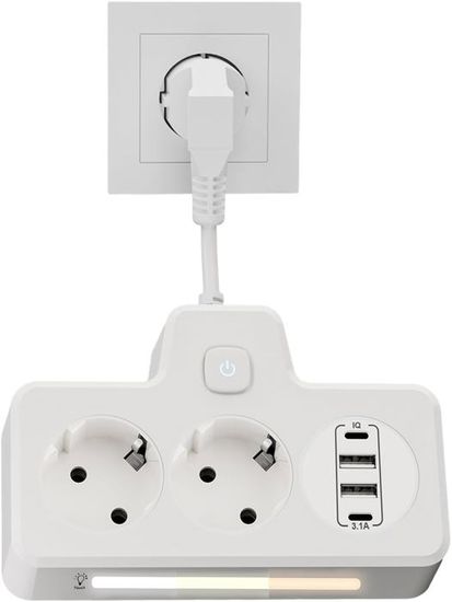 Adaptateur Multiprise Fiche Distributeur De Protection Fiche Multiple ...