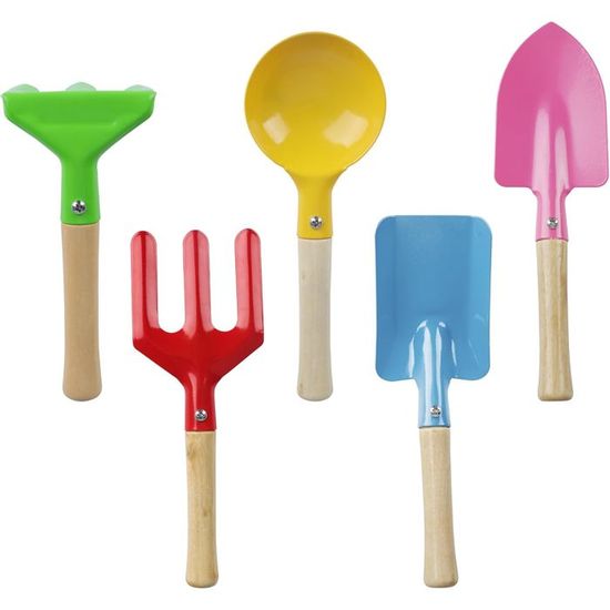 Kit de pelle à main pour enfants à partir de 3 ans - Avec pelle, râteau ...