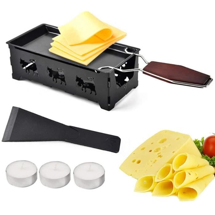 Mini raclettes Raclette de Bougie ChauffePlat Pliable avec grattoir ...