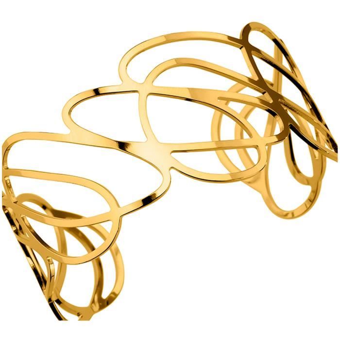 Bracelet plaqué or 'Cleopatra' doré - 30 mm [Q1125] - Achat / Vente ...