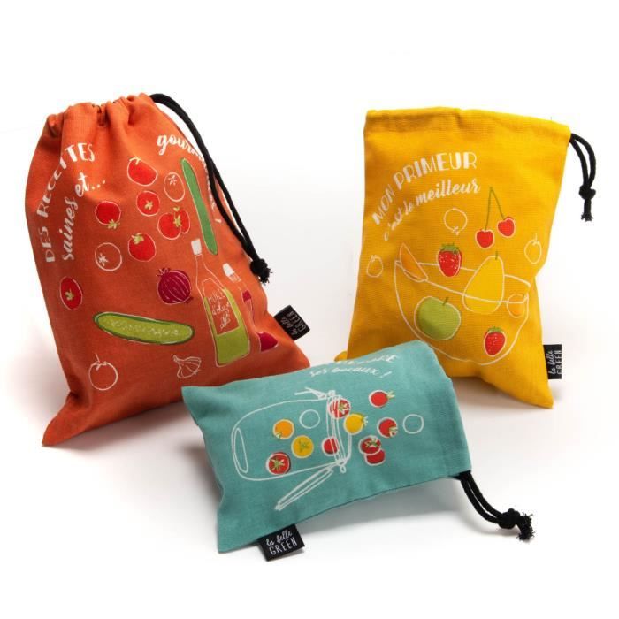 Set de 3 sacs vrac zéro déchets - Amadeus 25 Multicolore