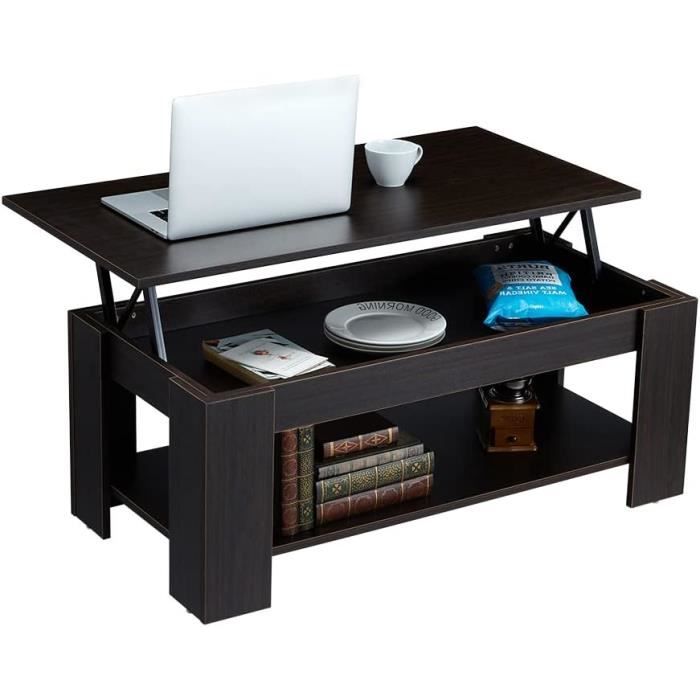 Table Basse Réglable En Hauteur-Table Basse Extensible-Avec Grand ...
