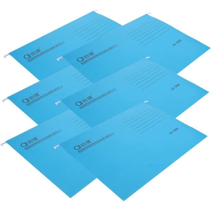 6Pcs Dossier Papier Dossier Fer Forgé Papier A4 Épaissir Bleu Ciel ...