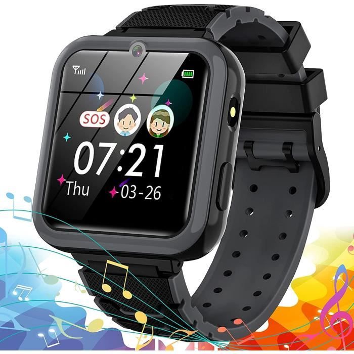 Montre Connectée Enfant, Montre Téléphone pour Enfants, Musique Montre ...
