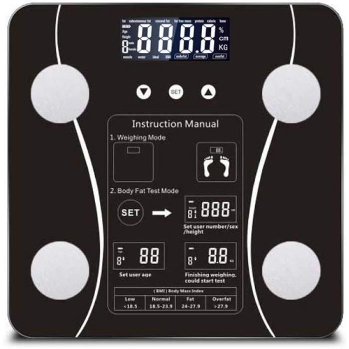 Pèse-Personne Balance de Poids Corporel, Pèse-Personne Numérique ...