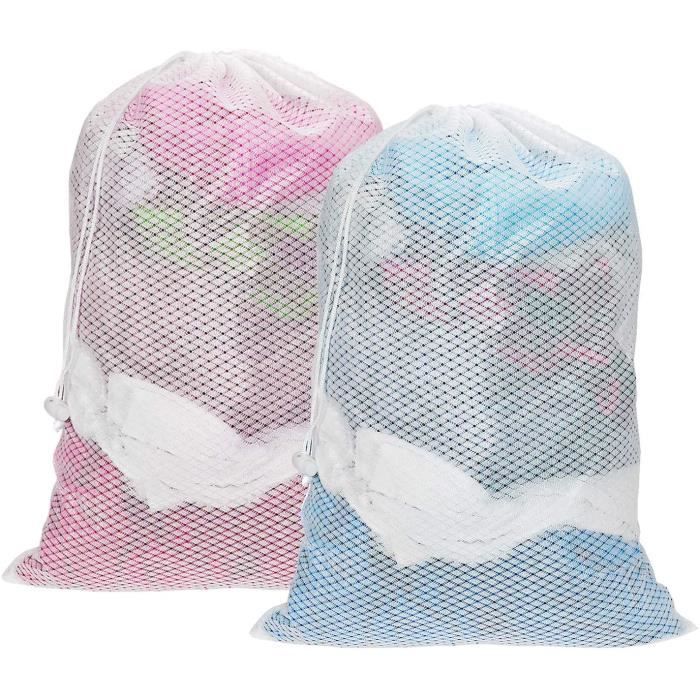 MySixKeen Lot de 2 Sacs à Linge en Filet 24 x 36 Pouces Grands Sacs de ...