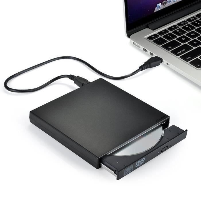 Disque dur externe Lecteur CD-DVD Externe USB 2.0 pour PC portable pour ...