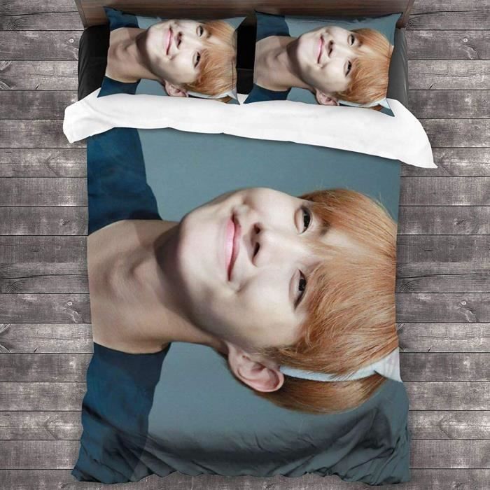 BTS Parure de lit BTS facile d'entretien J-Hope, Jung Kook, 3 pièces, cadeau pour fille ...