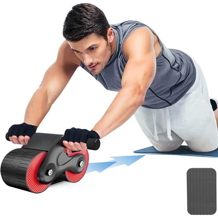 Appareil d'entraînement abdominal - AB Roller - Roue à rebond automatique - 4,13 pouces ...