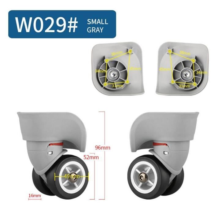 W029-S-GRAY-2WHEELS - Valise Valise Roulettes Remplacement Trolley Roue ...
