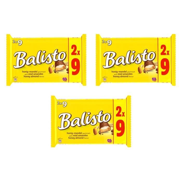 [ Lot de 3 ] Biscuits Balisto lait miel amandes x18 - 18.5g - Cdiscount ...