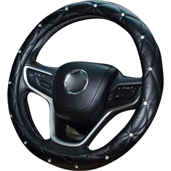 Strass Caches De Volant En Cuir Couvre Volant De Voiture Bling Diamant Cristal Couverture Housse ...