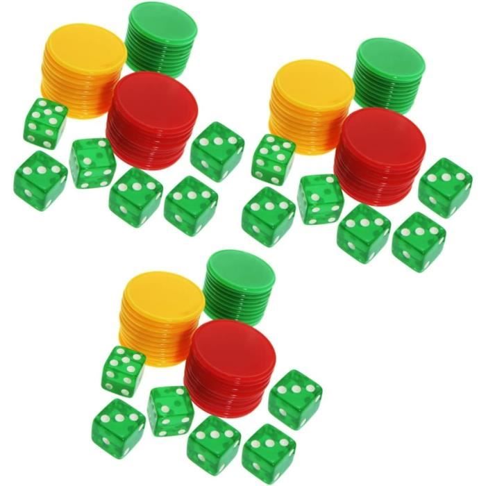 3 Ensembles Jeu De Jetons De Dés Puce D'Apprentissage Jetons De Jeu ...