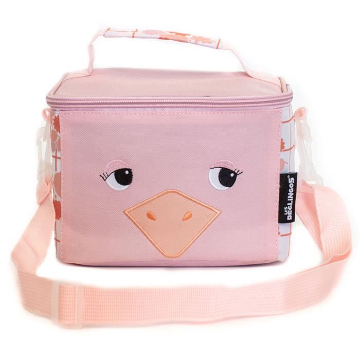 Sac gouter isotherme Les Déglingos - sac déjeuner (Autruche) Rose et ...