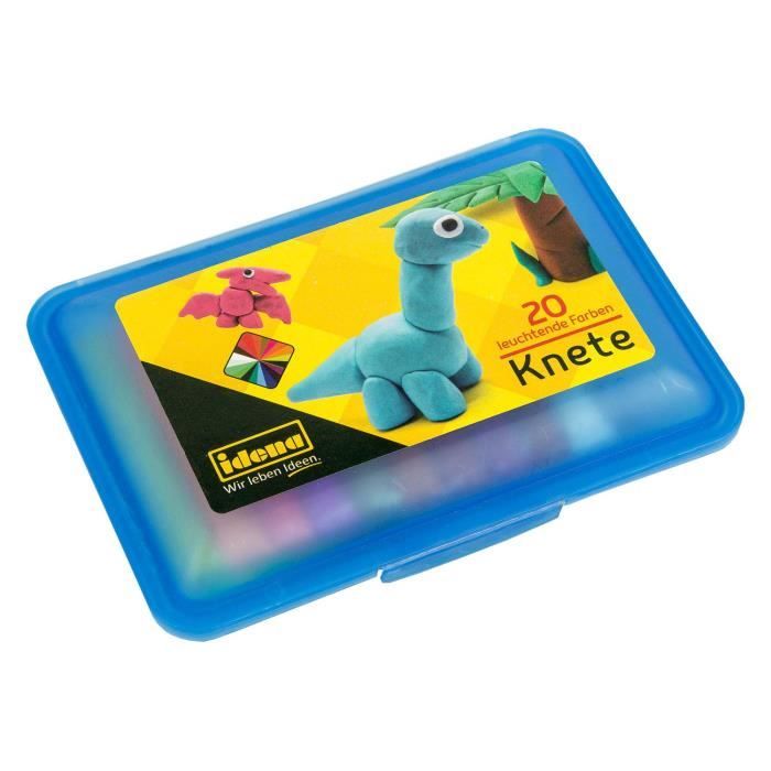 Pâte à modeler IDENA — boîte 20 bâtons bleu pour enfants, créativité et ...