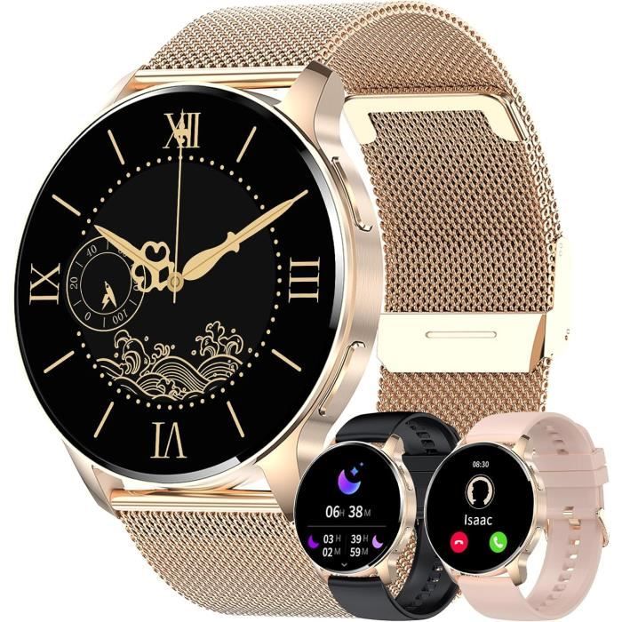 Montre Connectée Femme Homme Avec Appel Bluetooth Écran Tactile 1,34 ...