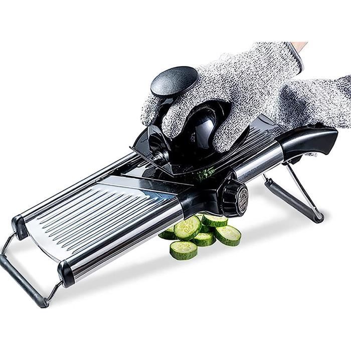 Mandoline Trancheuse à légumes 3 en 1 en acier inoxydable avec protège ...