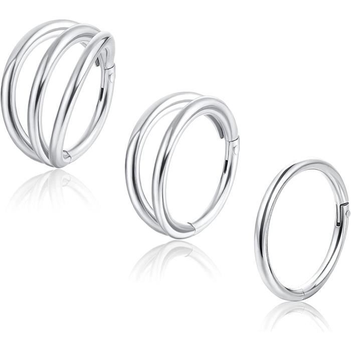 AAMATA 18G Septum Anneau Clicker Daith Boucles D'oreilles En Acier ...