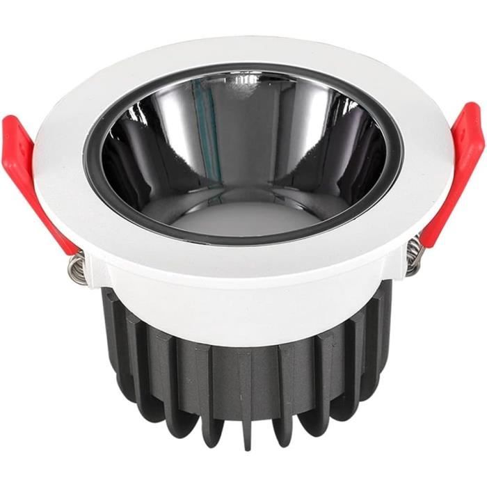 Spots Encastrés Cob Led Spots De Salle De Bain Étanches Baffle Trim 7w