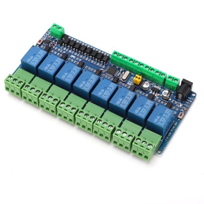Module de relais à 8 canaux - YOSOO - RS485 - Entrées et sorties ...