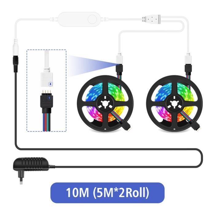 BANDE LED,10M Full Set-EU Plug--WiFi Intelligent A MENÉ LA Lumière De ...