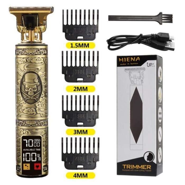 AS11893-TONDEUSE CHEVEUX.Tondeuse à cheveux électrique T9 pour hommes Rechargeable par USB ...
