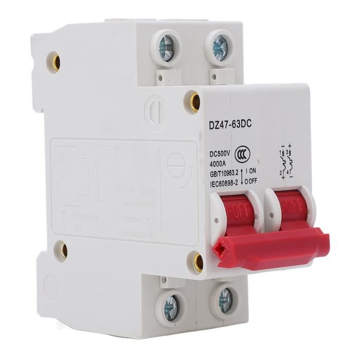 Zerone Disjoncteur CC Disjoncteur photovoltaïque DC 500V interrupteur d'air 2P pour la ...