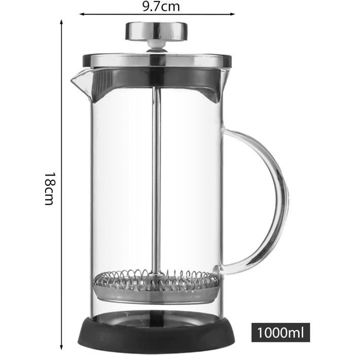 1000ml Cafetière à Piston, Machine à Café French Press, Carafe França ...