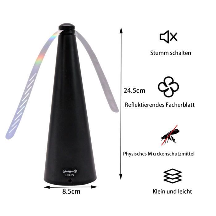 2 Ventilateur Anti Mouche, Electrique Chasse Mouche de Table, Repousse ...