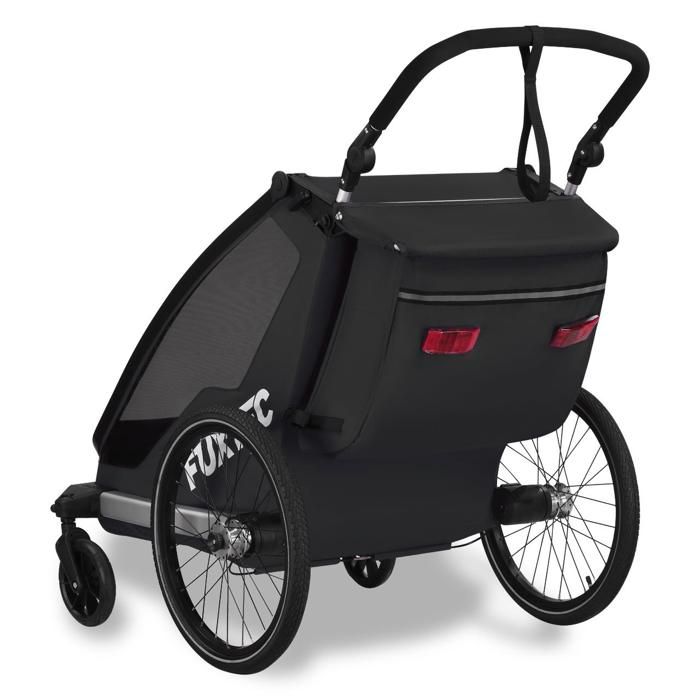 Remorque vélo noire - FUXTEC Sport Cruiser - charge max. 45kg, 2 ...