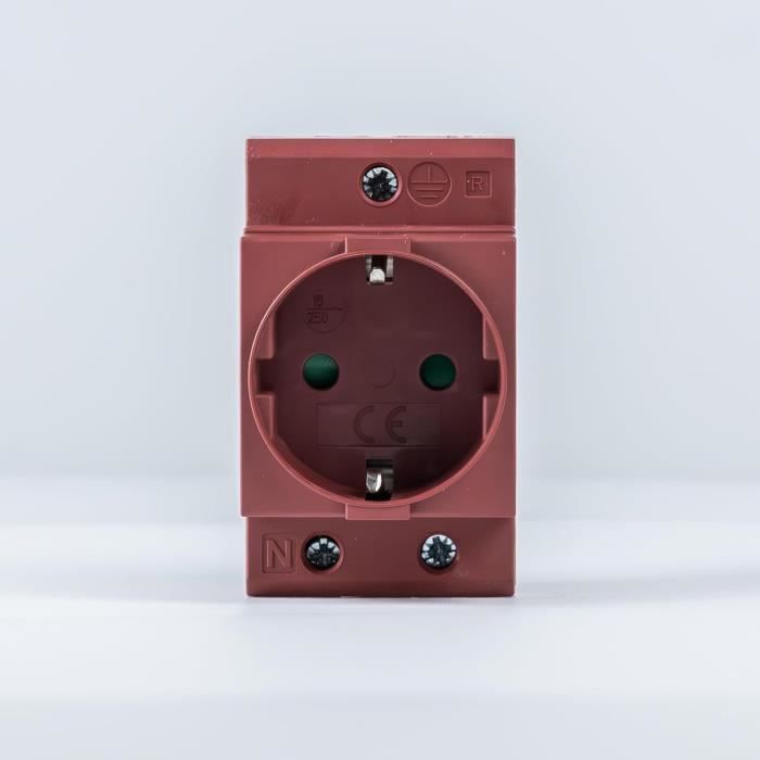 Gs16 Prise Schuko Pour Rail Din 16 A 230 V 2P+E – Prise Encastrée Pour ...