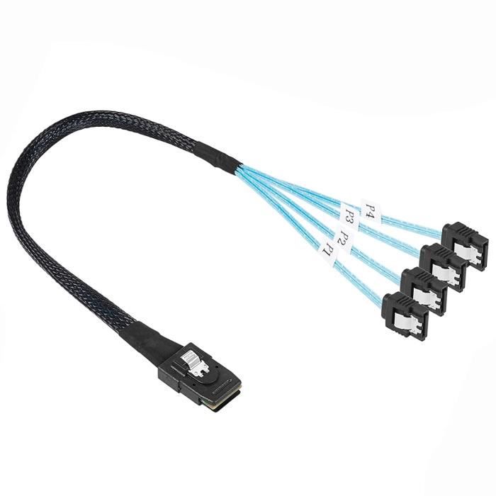 Câble Inversé Sff8087 Vers 4X Sata, Mini Sas Interne Vers Sata 1M[J2246] - Cdiscount Informatique