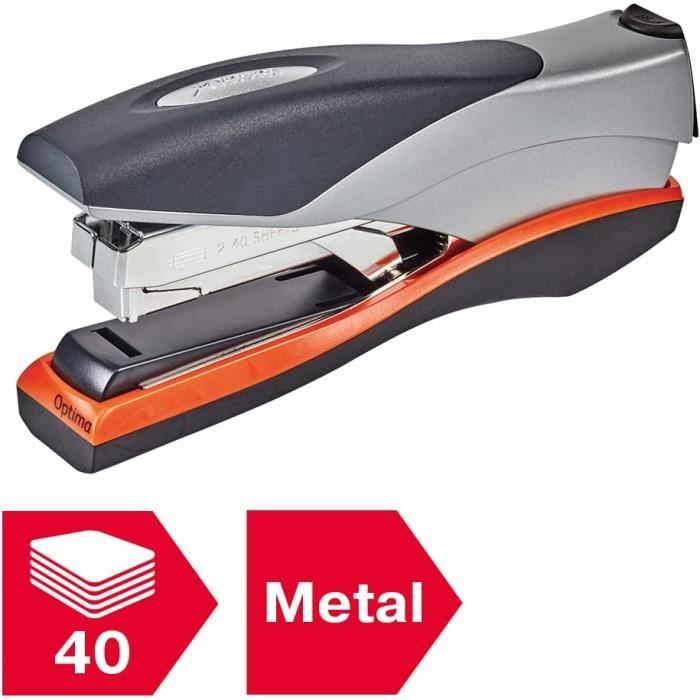 Rexel Optima 40 Pince agrafeuse TS-120065 1 Argent-Noir-Orange258 ...