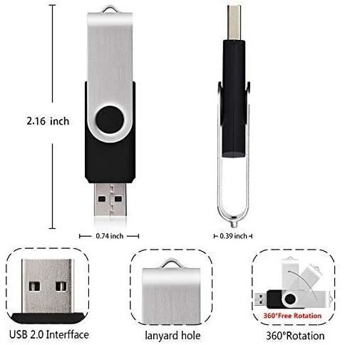 Lot Cle USB 8Go Pas Cher Clé USB 2.0 en Lot de 10 Stockage Externe ...