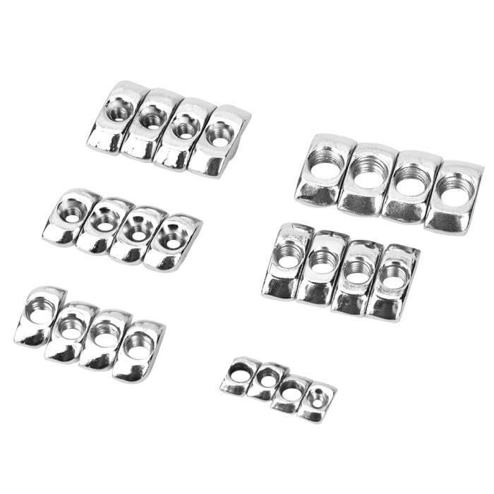 200Pcs T Slot Slider Nuts Fasteners M3 M4 M5 M6 M8 T Sliding Extrusion ...