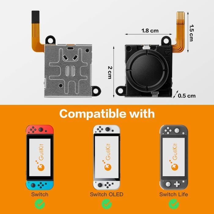 Hall Effect Sense Joystick De Rechange Pour Joycon (No Dérive ...