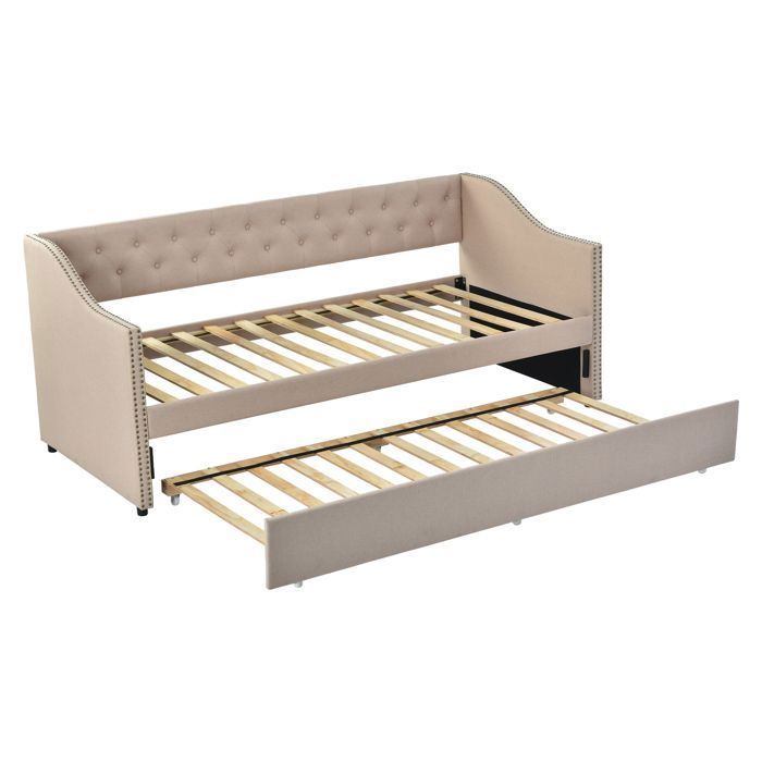 Canapé lit extensible 90/180x200 cm - lit 2 Places gigogne - Sommier à ...