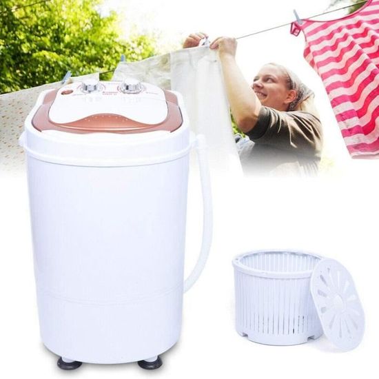 Mini Laveuse de 6 kg, Essoreuse à Linge, Laveuse Portative ...