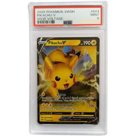 PSA 9 Authentiques pokemoncartes Pikachu V 043/185 Non Holo Vivid ...