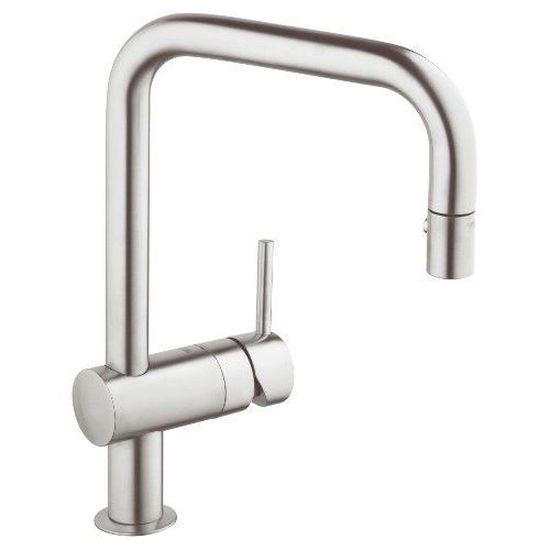 Mitigeur évier bec U Supersteel Minta - GROHE - 32322-DC2 - Cdiscount ...